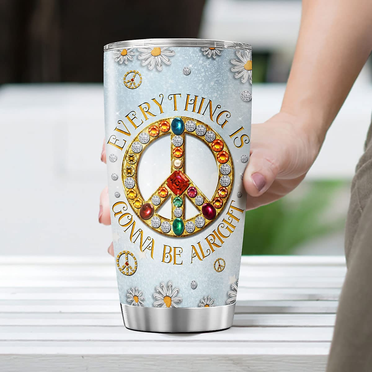 CUBICER Personalized Coffee Tumbler Gnome Jewelry Style Custom Name Cute Birthday Gifts For Women Girls Friends Mom Kids Adults Insulated Cup Travel Mug With Lid Cold Steel Cups