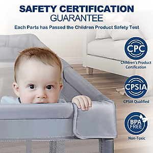 Stlloys Baby Playpen, Baby Play Yard, Large Playpen for Babies and Toddlers, Baby Gates Playpen, Indoor & Outdoor Baby Activity Center with 2 Doors and 4 Handles