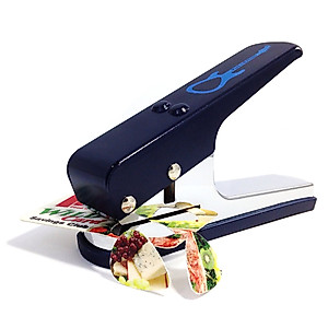 Pick-a-Palooza DIY Guitar Pick Punch Gift Pack - the Premium Guitar Pick Maker - Includes Leather Key Chain Pick Holder, 4 Pick Strips and a Pick File - Blue