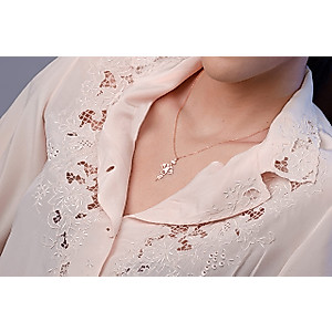 DKMN GÜMÜŞ Lotus Unalome Necklace - 925 Sterling Silver Lotus Flower Unalome Necklace - Yoga Jewelry - Chakra Necklace - Spiritual Symbol Charm (Sterling Silver, 24 Inches)