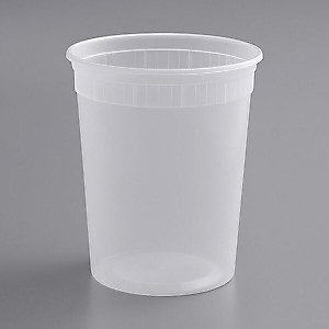 Generic 25ct - 32 oz. Microwavable Translucent Plastic Deli Container (Lid Not Included)