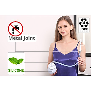 RVDKBULB 2" Large Opening Vaginal Douche Bottle with Back-Flow Prevention - Vaginal Douche for Women, Comes with A Wrench, Free of PVC & Phthalates & BPAs, 15 Fl Oz, White