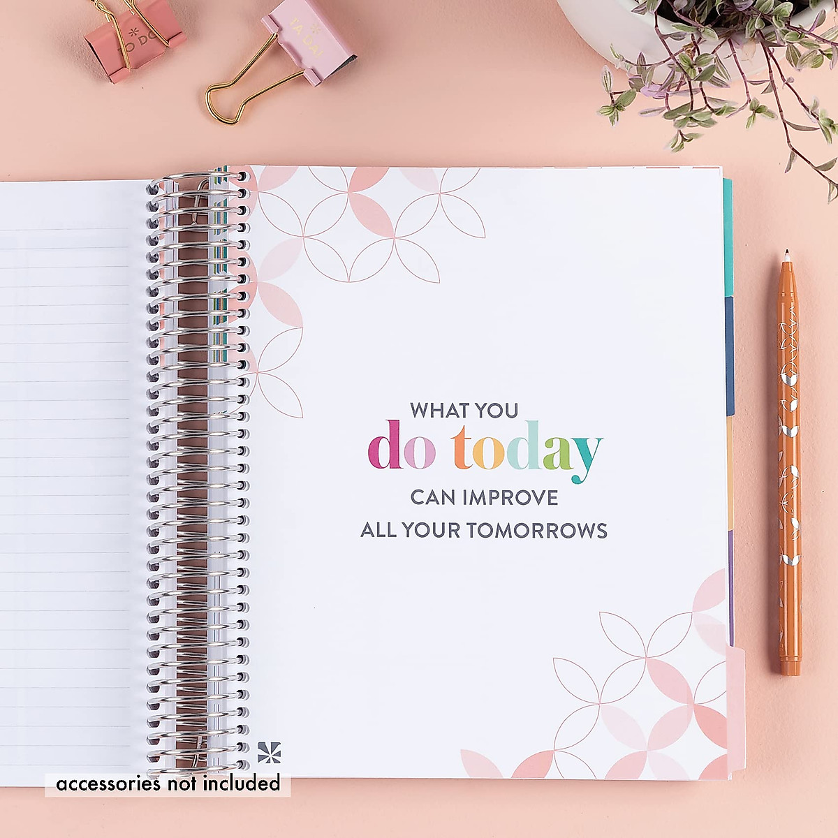 7" x 9" 12 Month Undated Spiral Bound Life Planner - Signature Layers Cover + Layers Interior Pages. Undated Vertical Weekly and Monthly Agenda by Erin Condren.