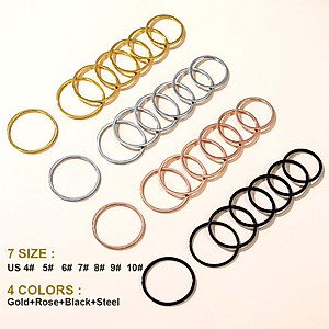 GOLDCHIC JEWELRY 28 Pcs Midi Ring Bohemian Knuckle Ring Sets Fashion Finger Vintage Silver Stackable Rings for Women Lady Knuckle Midi Rings for Mother Wife Fiancee