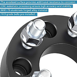 HHCSOP 5x4.5 to 5x5.5 Wheel Spacers, 1.25" 5x114.3 to 5x139.7 Wheel Adapters for Ford Mustang Ranger Edge Crown Victoria Explorer | Jeep Wrangler Liberty Grand Cherokee with 1/2x20 Studs & 73mm Bore