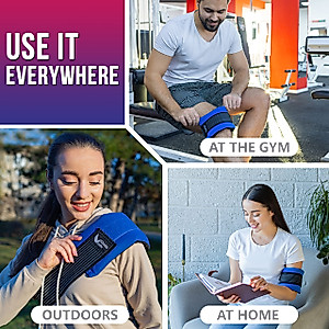 Reusable Ice Pack Wrap with Extra Gel Pack by Kinetic Labs - HSA FSA Eligible Hot and Cold Pack - Ice Packs for Injuries Reusable (Large with Extra Gel Pack)