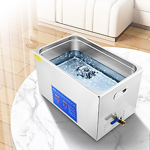 VEVOR 30L Industrial Ultrasonic Cleaner with Digital Timer&Heater 40kHz Professional Large Ultrasonic Cleaner Total 1200W for Wrench Tools Industrial Parts Mental Instrument Apparatus Cleaning