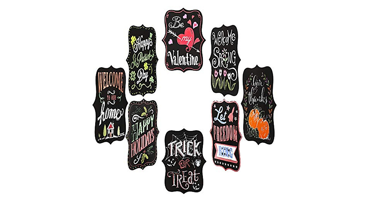 Seasonal Garden Signs Set for Year-Round Displays