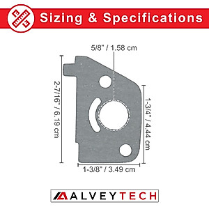 AlveyTech Replacement Multi-Use Gasket - Carburetor, Air Cleaner, and Filter Inlet New Parts for Baja, TaoTao, Coleman, Motovox, and Mototec Mini Bike/Go-Kart/Quad