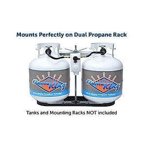 Flame King Auto Changeover LP Propane Gas Regulator Bundle With 48 Inch Hose