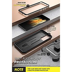 SUPCASE UBPro Series Case for Galaxy S21+ Plus 5G (2021 Release), Full-Body Dual Layer Rugged Holster & Kickstand Case Without Built-in Screen Protector (Black)