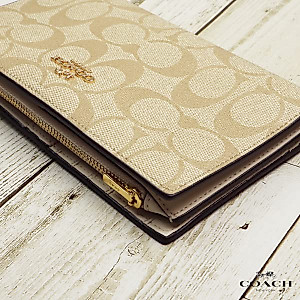 COACH SLIM ZIP WALLET IN SIGNATURE CANVAS C8714