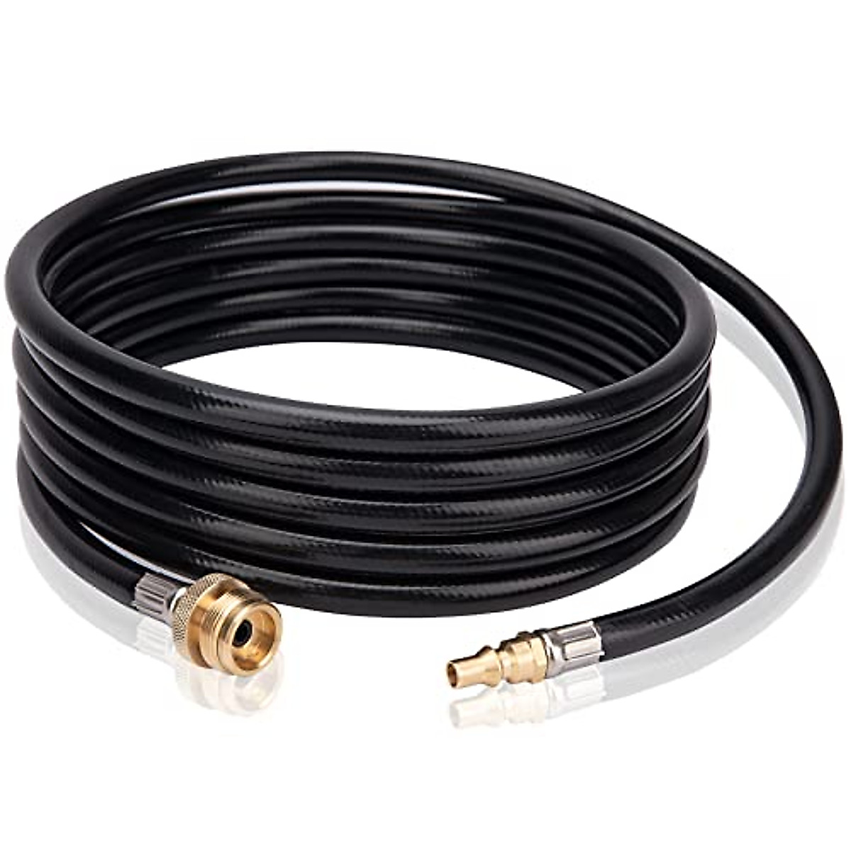 JOHAHTANG Rv Propane Quick Connect Hose for Grill 15FT Quick Connect Propane Hose Replacement for 1 LB Throwaway Bottle Connects 1 LB Portable Appliance to RV - 1/4 Full Flow Quick-Connect Male Plug