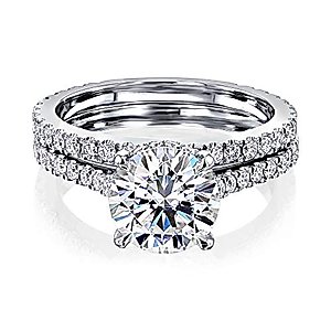 Kobelli 2ct Round Moissanite Fancy Hidden Halo Set - white-gold / 7.0 G-H
