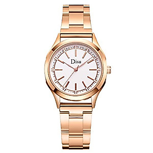 HunYUN Fashion Simple Casual Quartz Steel Strip Precision Scale Watch Analog Wrist Watch