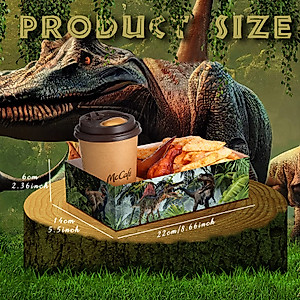 50 Pcs Dinosaur Party Favors 5lb Disposable Paper Food Trays Snack Trays Dinosaur Birthday Party Decorations Dinosaur Party Food Serving Trays for Nacho Hot Dogs Popcorn