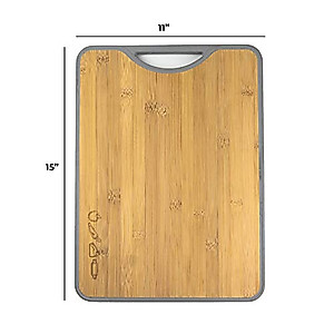 Double-sided Bamboo Poly Cutting Board | No Cross-Contamination | HAND WASH ONLY - Easy to Clean | BPA Free