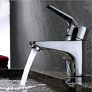 LUOFDCLDDD Water-Tap Bathroom Sink Tap Kitchen Sink Tap Hot and Cold Mixer Tap Bathroom Basin Sink Faucet Chrome Copper Water Tap Mixer Single Handle Bath Faucets