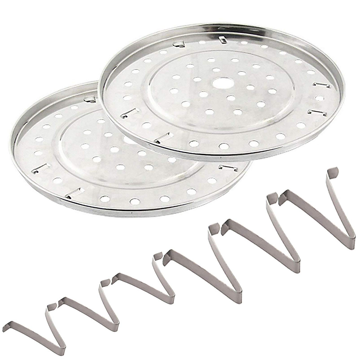 Turbokey 10.8 Inch Cooker Rack 2 Pack Pressure Canner Rack with 3 Short and 3 Tall Detachable Legs Stainless Steel Food Steamer Racks for Cooking,Toast,Bread,Salad,Baking (10.8"/275mm)