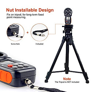 BTMETER BT-100 Handheld Anemometer, Digital Wind Speed CFM Meter Gauge Air Flow Velocity Tester for HVAC Shooting Drone, Wind Chill, 14℉-113℉ Wind Temperature