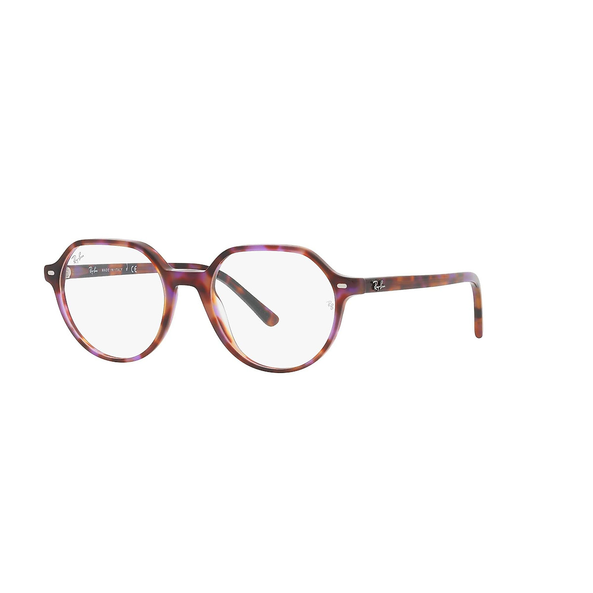 Ray-Ban RX5395 Thalia Square Prescription Eyewear Frames, Brown Violet Havana/Demo Lens, 49 mm