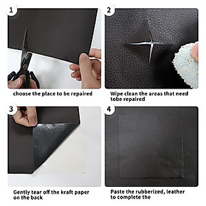 BSZHTECH Leather Repair Tape Self-Adhesive Leather Repair Patch for Couch Furniture Sofas Car Seats Advanced PU Vinyl Leather Repair Kit (Dark Brown, 3.9X79 inch)