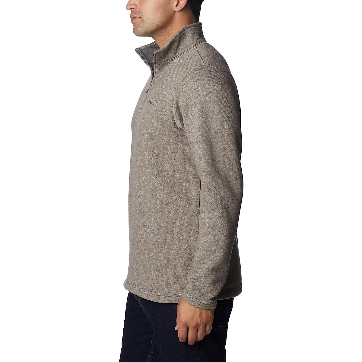 Columbia Men's Great Hart Mountain III Half Zip, Boulder Heather, Large