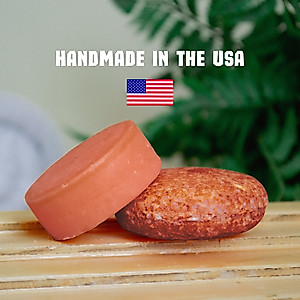 Argan Oil Shampoo And Conditioner Bar Set, with One Extra Conditioner Bar - 100% Vegan And Plastic Free Shampoo And Conditioner - Handmade in The USA. 2x Conditioner and 1x Shampoo