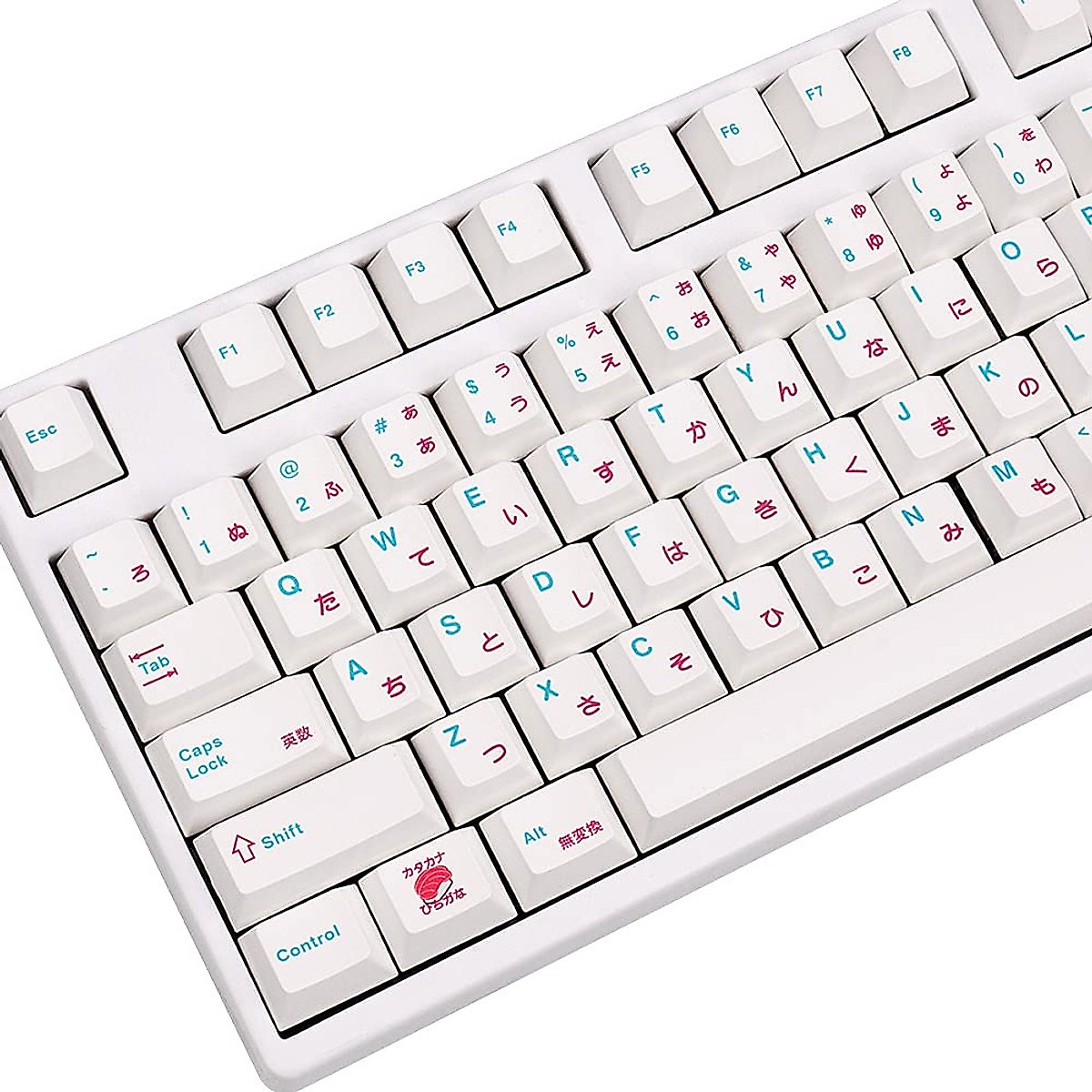 PBT Japanese Keycaps 135 Keys Dye Sublimation Cherry Profile with Key Puller Suitable for 104/87/61 60% MX Cherry Gateron Gaming Keyboard（Sushi Keycaps）