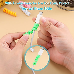 Frienda 30 Pcs Cute Cable Protector Cable Saver Animal Charging Cord Protector Cute Charging Protectors Cable Chewers Phone Protect Accessory for Cellphone Data Lines