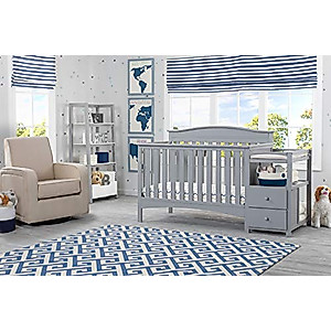 Delta Children Birkley Convertible Crib N Changer, Grey