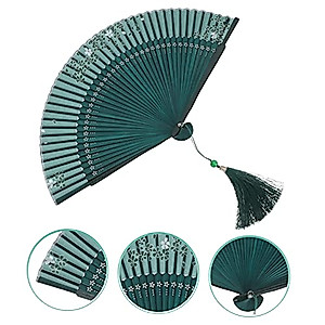 CLISPEED 3pcs Folding Fan Cosplay Fan Prop Personal Fans Hand Fan Kung Fu Fans Orient Fans Chinese Dance Fans Chinese Fan Foldaway Fan Bamboo Decor Cosplay Prop Cloth Miss Household East