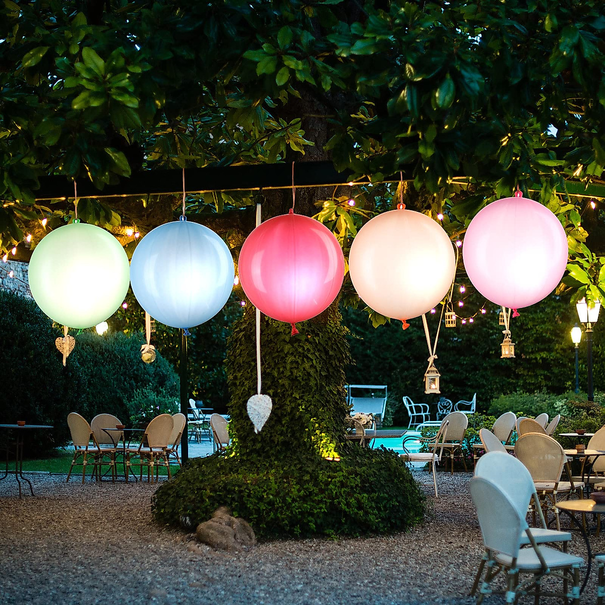 60 Pcs Light up Punch Balloons with Multicolor LED Light, Glow in The Dark Party Favors Light up Punching Balloons with Rubber Band Handle for Halloween Wedding Birthday Spring Party Supplies