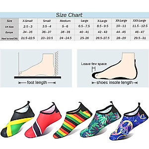 Water Shoes for Women and Men Quick-Dry Swim Beach Shoes for Outdoor Surfing Yoga Exercise Jamaica Flag Caribbean Reggae Rasta (Jamaica, 8.5)
