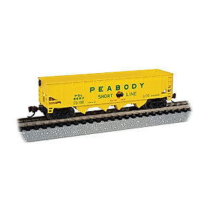 Bachmann Trains - 40' Quad Hopper - Peabody Coal Company #6687 - N Scale