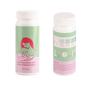25pcs Alcohol Milk Tests, Breastmilk Test Strips, Disposable Moms Lactation Breastfeeding Test Strips - Accurate Results, 120s Fast Detection