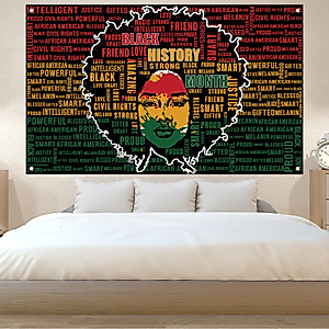 Black History Month Backdrop for Photography Black History Month Banner Pan African American Black History Month Decorations and Supplies for Party