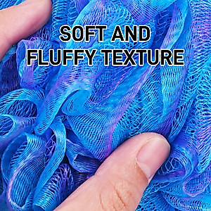 Shower Loofah Bath Sponge 75g - 4 Pack Large Soft Nylon Mesh Puff for Men, Loofah Shower Exfoliating Scrubber Pouf, Full Cleanse, Beauty Bathing Accessories-1