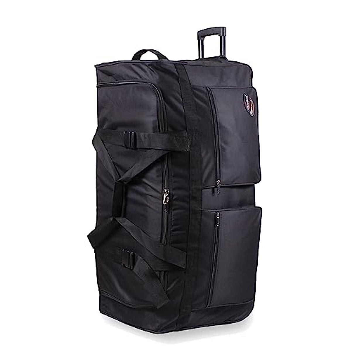 Green Traveler 30" /36" /40" Rolling Duffle Bag Travel Wheeled Luggage Suitcase (Black, 30 inch)
