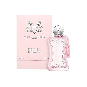 PARFUMS de MARLY - Delina La Rosée - 2.5 Fl Oz - Parfum for Women - Top notes Lychee, Pear, Bergamot Essence - Heart notes Turkish Rose, Peony, Transparent flowers - Base notes Soft wood - 75ml
