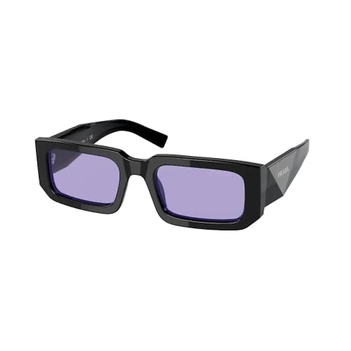 Prada PR06YS 02Z01O 53MM Black/Blue/Violet Rectangle Sunglasses for Men + BUNDLE with Designer iWear Complimentary Eyewear Kit