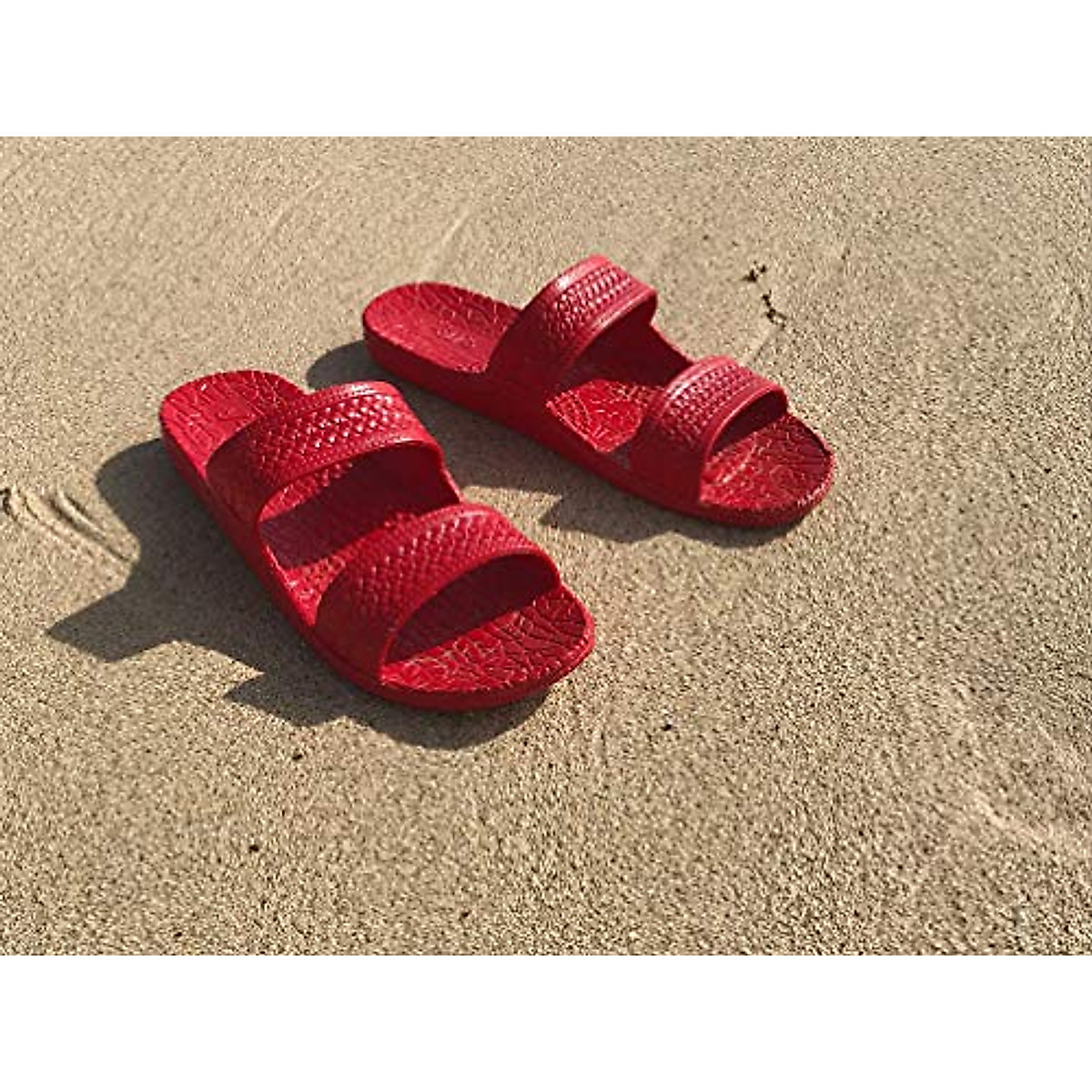 J-Slips Mens Hawaiian Jesus Sandals in 6 Cool Colors - Big Men Sizes (Red M9.5)
