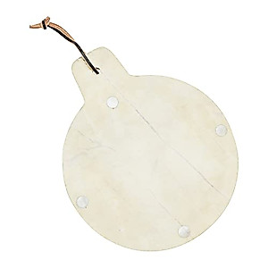 Bloomingville Sage Color Marble Tray with Leather Tie Cheese and Cutting Board, 12" L x 1" W x 10" H