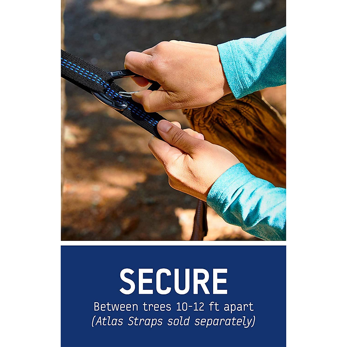 ENO, Eagles Nest Outfitters DoubleNest Lightweight Camping Hammock, 1 to 2 Person, Orange/Grey