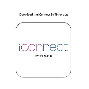 iConnect by Timex TW5M31800 Classic Square Gunmetal Smartwatch, Beige Silicone Strap