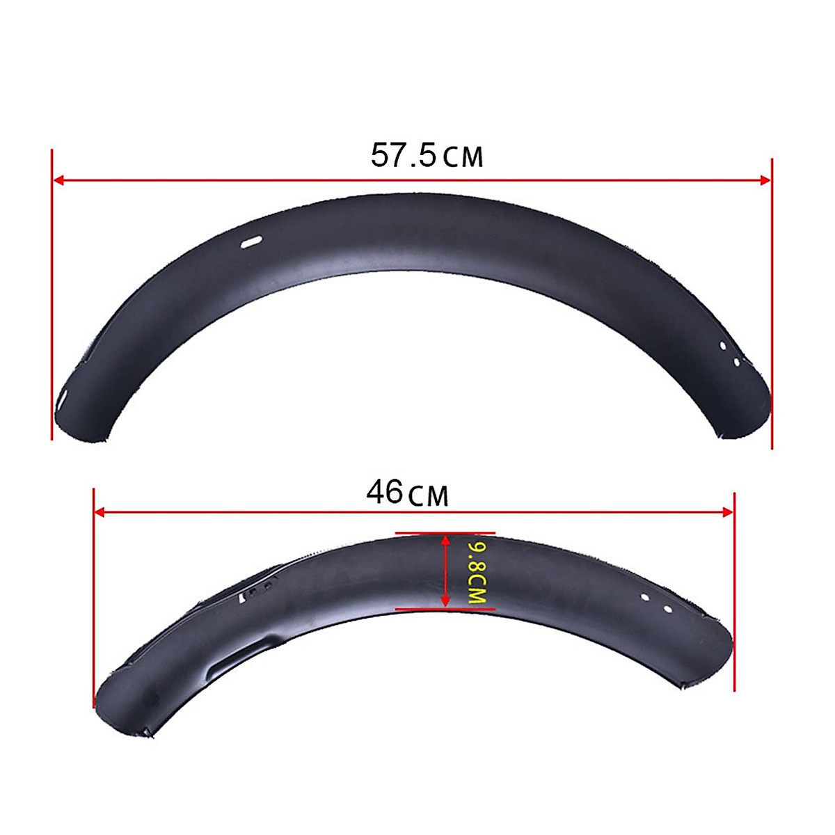 Bike Fender, Portable Bicycle Mudguard,Portable Adjustable Mountain Bike Front and Rear Mud Guard Fenders set, 20 Inch Snowmobile Bike Mudguard Electric Bicycle Fender Aluminum Alloy E-Bike Wings Stro