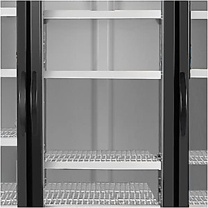 Kratos Commercial Diplay Refrigerator - Swing Glass 3-Door Merchandiser, 81" W, 72 Cu Ft, Black (69K-811)