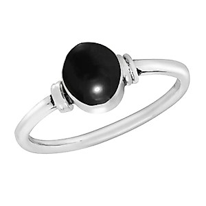 Oval white Pearl 925 Sterling Silver Genuine Pearl Ring Handmade Gift Ring (9)