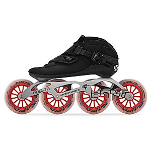 Bont Inline Speed Skating Racing Package - Luna Skate Boot + 2PF 6061 Frame + Elemental Wheels + ABEC7 Bearings - Youth - Boys - Girls - Men - Women (Blue, 37/5)