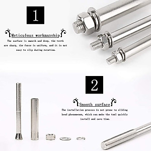 Expansion Screw, Stainless steel expansion bolts, screws, screws, 4 Pieces Expansion Screw Bolts M8 - Stainless Steel External Hex Nut Expansion Sleeve Anchor Bolt Heavy Duty Fixing Anchors, M8*70/4 P